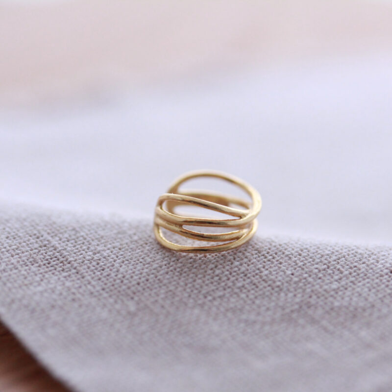 Gold Vermeil Twisted Ear Cuff | lisahutton.co.uk