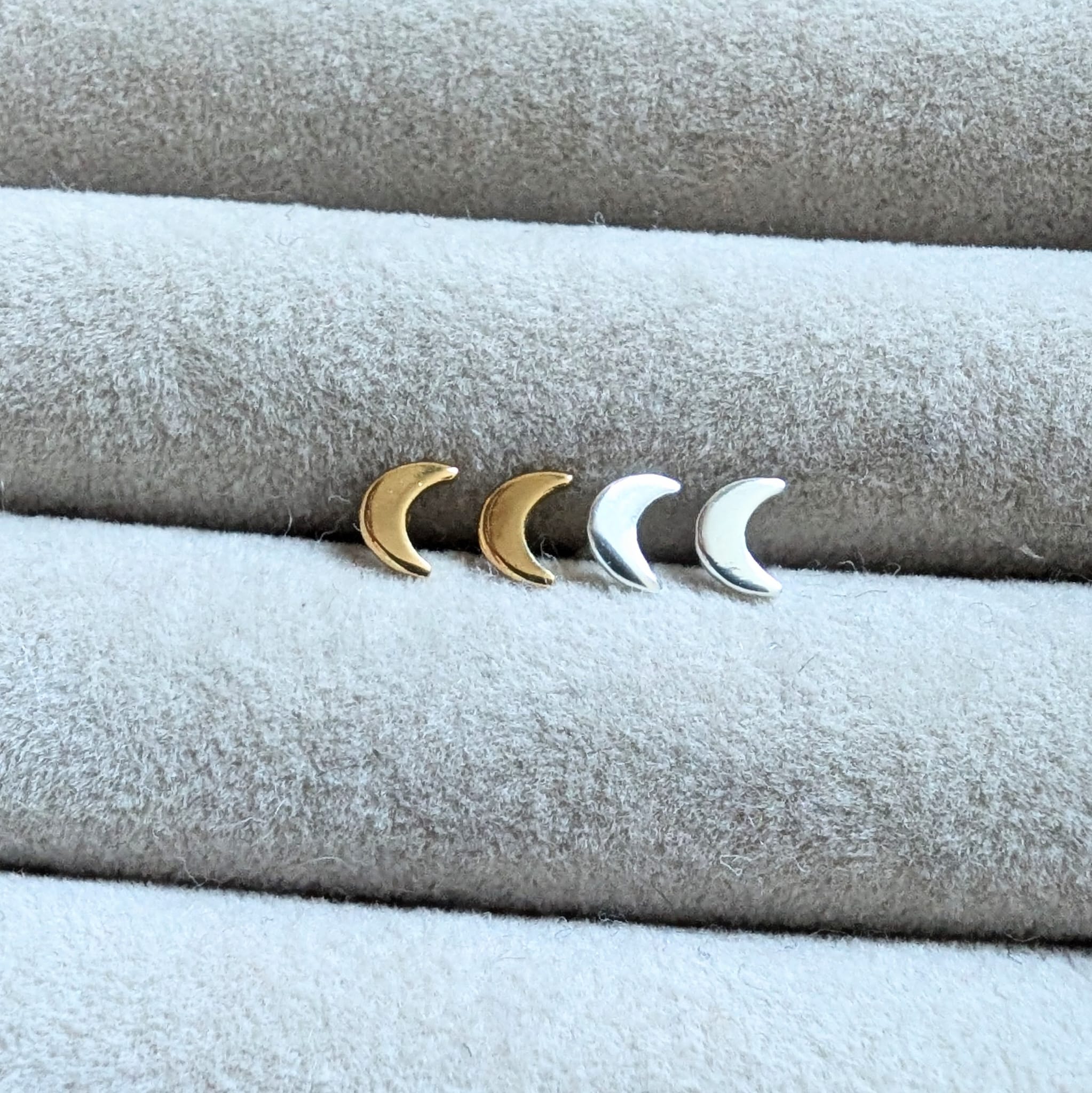 Mini Moon Studs | lisahutton.co.uk